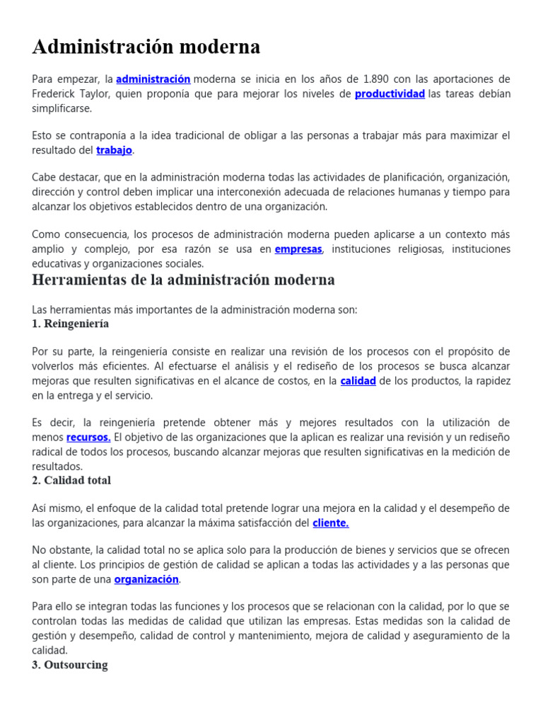 Administracion Moderna | PDF | Calidad (comercial) | Guatemala
