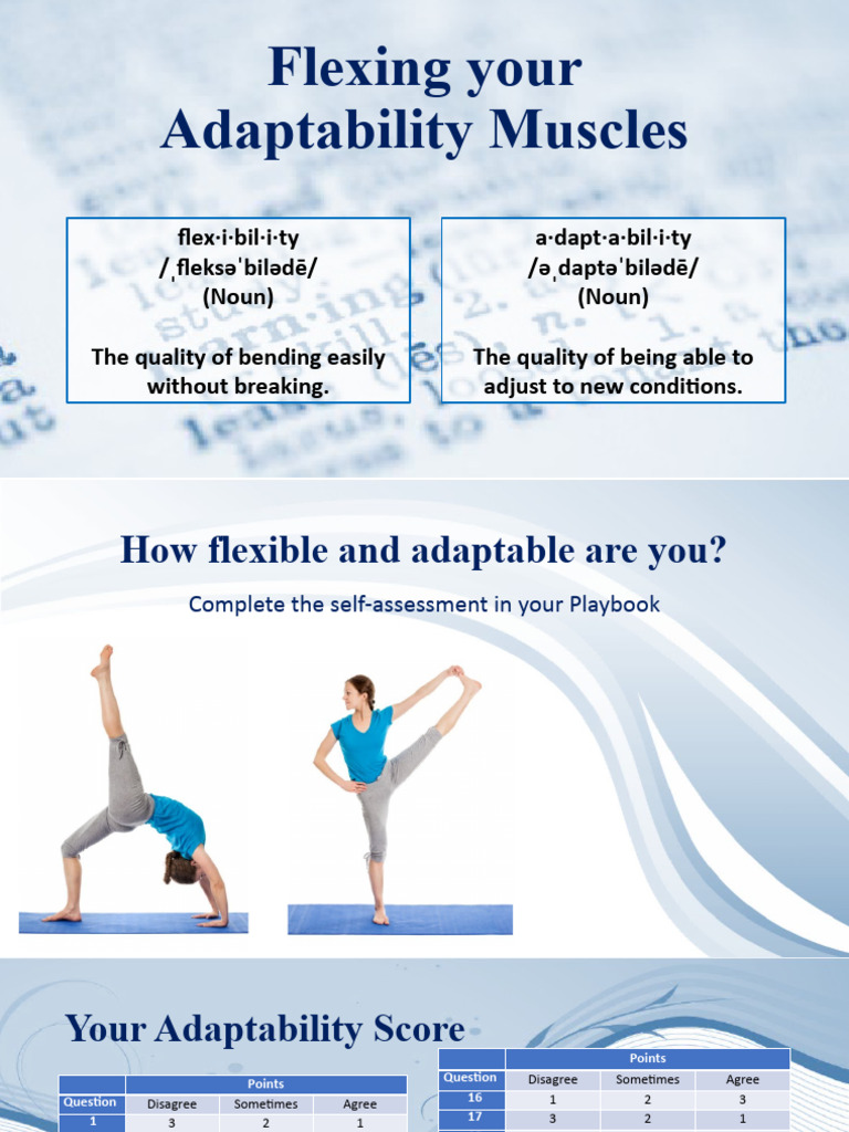 Flex Your Adaptability Muscles | PDF | Cognition | Behavior Modification