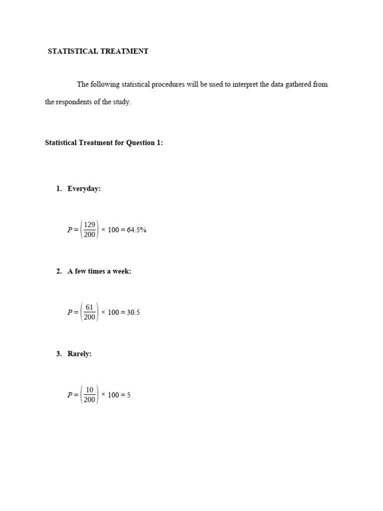 Statistical Treatment | PDF | Cyberspace | Computer Science