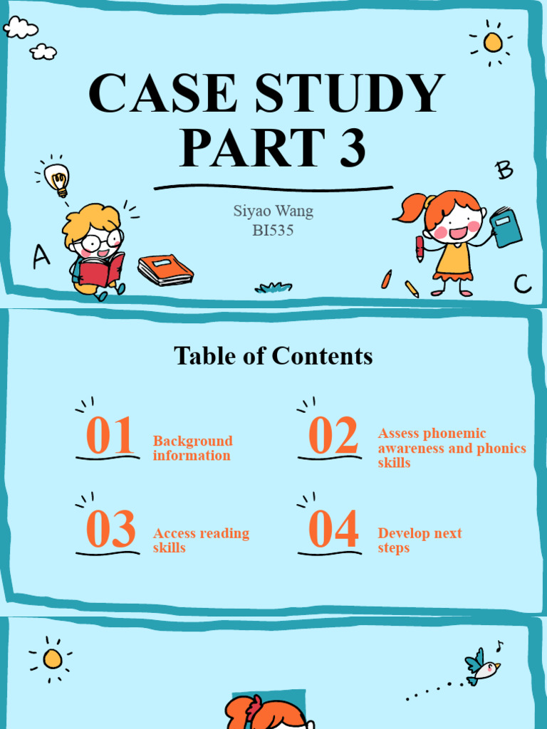 Wang Case Study#3 | PDF | Phonics | Consonant