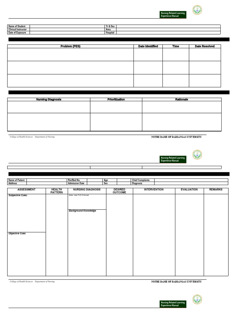 NCP Format PDF | PDF | Nursing | Medical Diagnosis