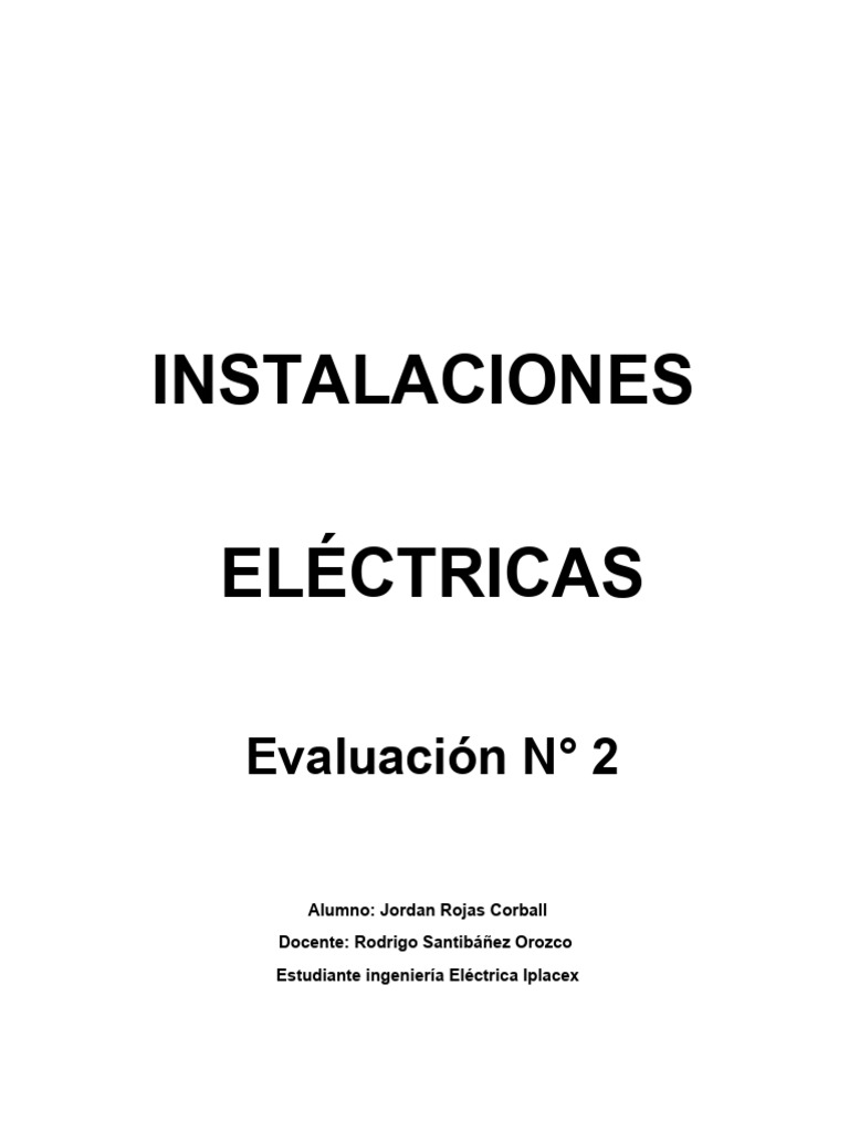 Jordan - Rojas - Inst. Electrica E2 | PDF | Enchufes y tomas de ...