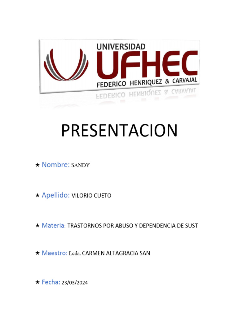 Tarea Sandy de Psicologia de Las Adicciones | PDF | Sicología | La dependencia de sustancias