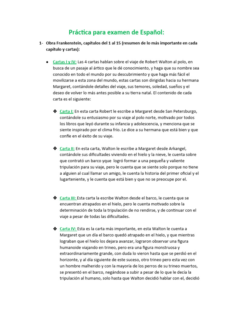 Práctica para Examen de Español | PDF | Alquimia | Romanticismo