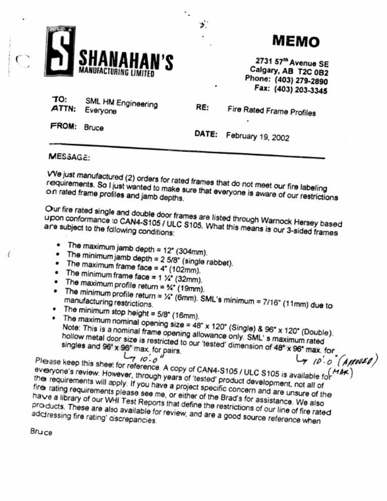 Fire Rated Frame Profiles | PDF