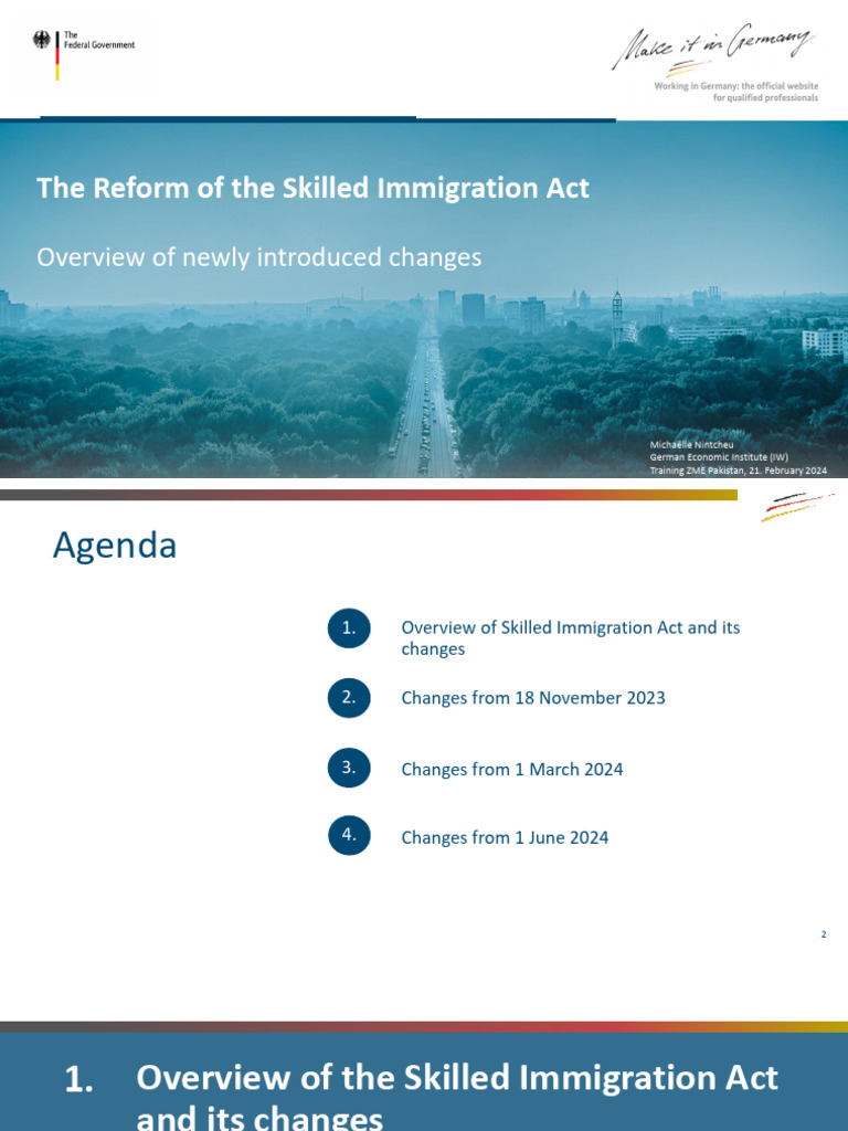 2024-02-21 Training GIZ ZME - German Skilled Immigration Act Reformed ...