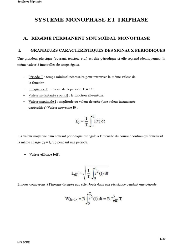 Calcul du cos phi en triphasé | PDF | Impédance (électricité ...