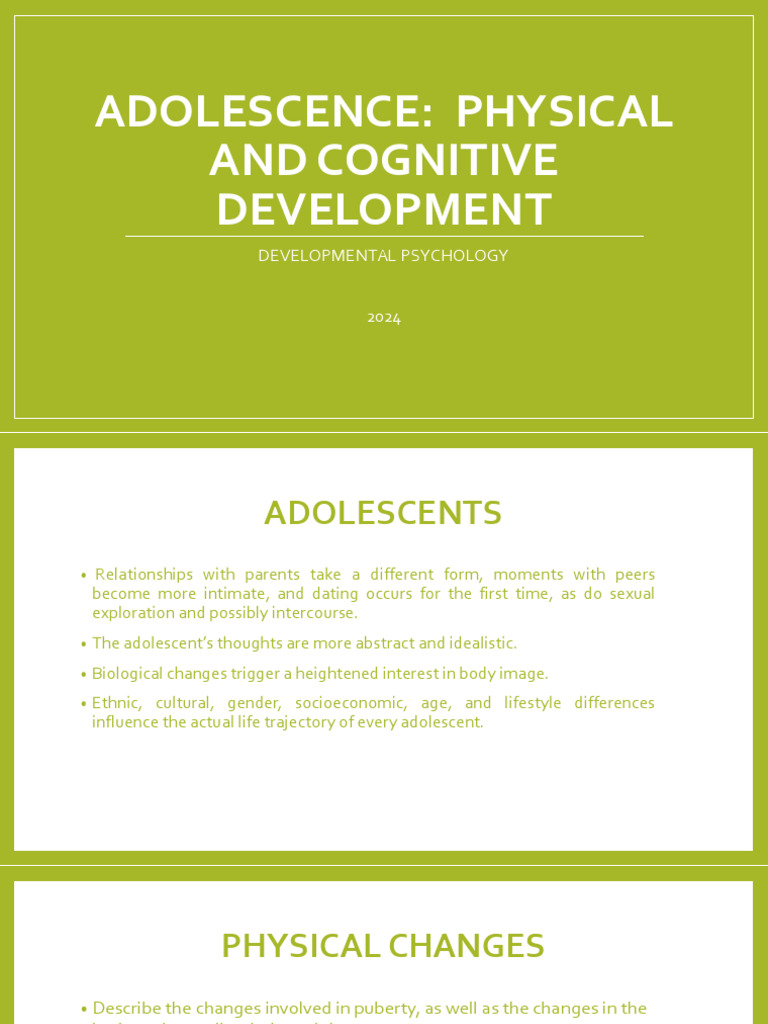 I Am Sharing 'LECTURE 10 - ADOLESCENTS COGNITIVE AND PHYSICAL ...