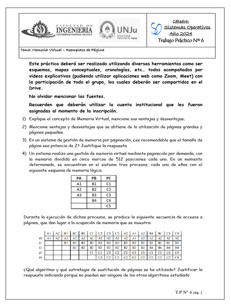 TP_n°6 so | Descargar gratis PDF | Informática | Arquitectura de Computadores
