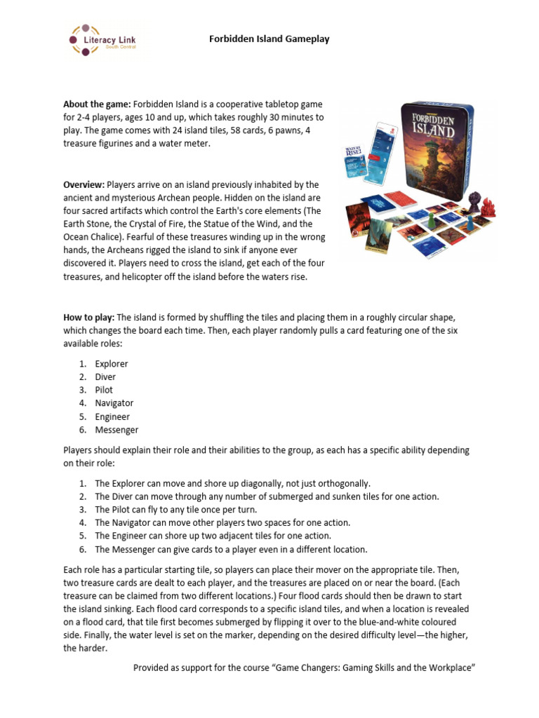 Forbidden Island Game Play | PDF | Young Adult