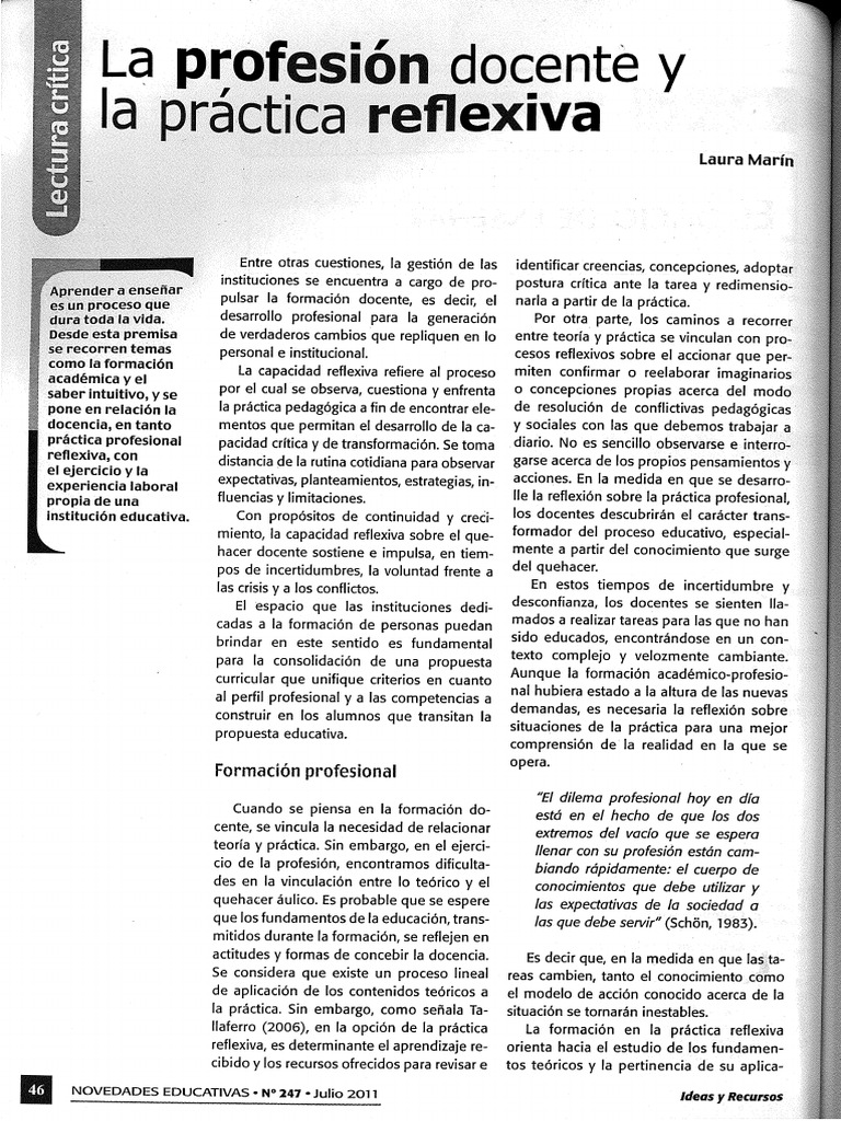 Marin La Profesion Docente | PDF