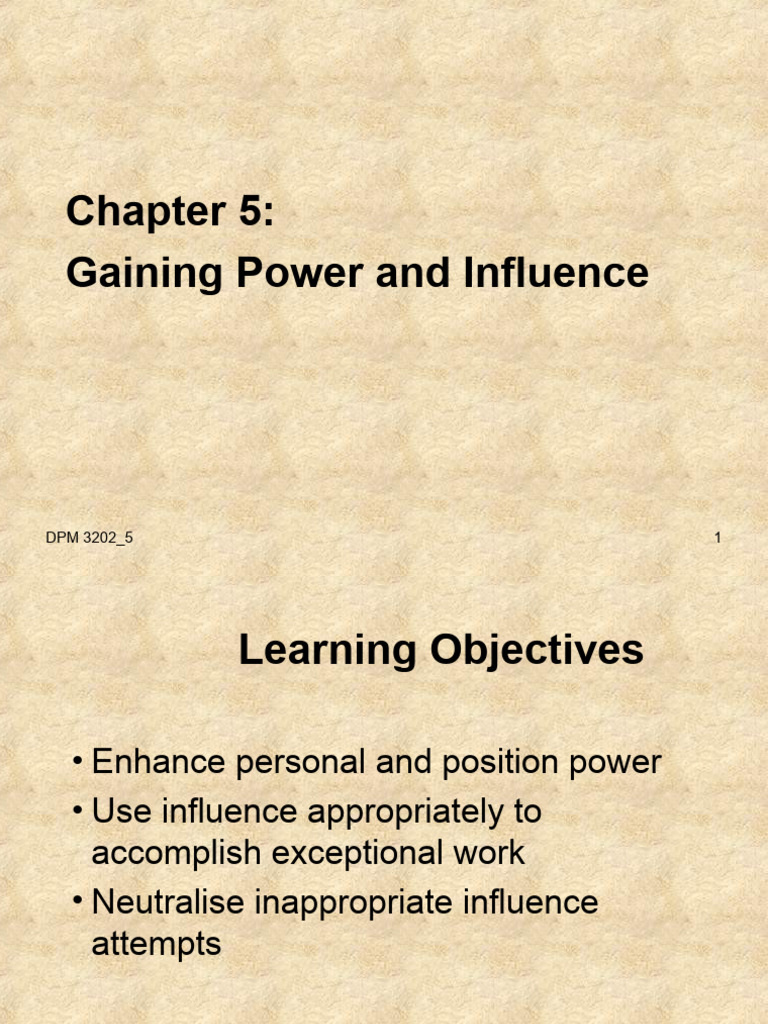 DPM 3202_Lecture 5 | PDF | Expert | Goal