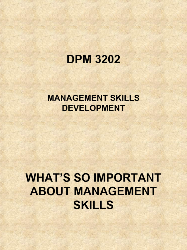DPM 3202 - Lecture 1 - 2017 | PDF | Learning Styles | Self Esteem
