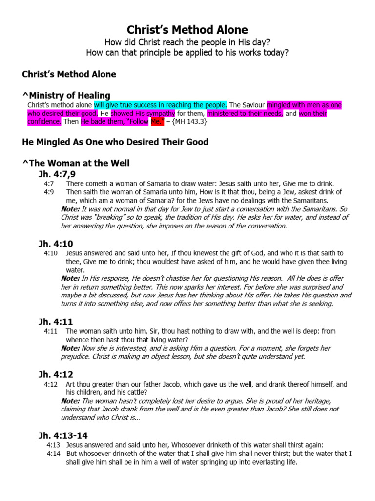 Christ's Method Alone | PDF | Jesus | God The Father