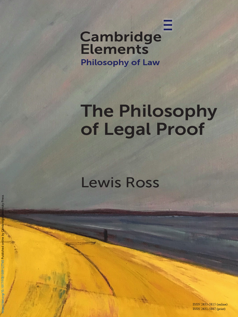 Lewis Ross - The Philosophy of Legal Proof-Cambridge University Press ...