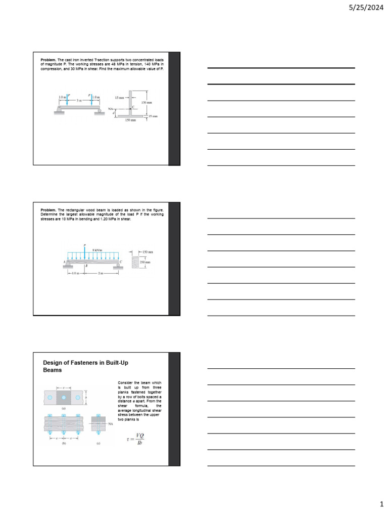 Structural Engineering Problems | PDF | Beam (Structure) | Bending