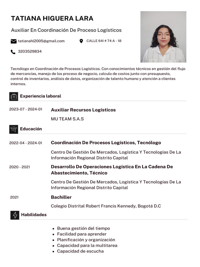 CV Tatiana Higuera Lara | PDF