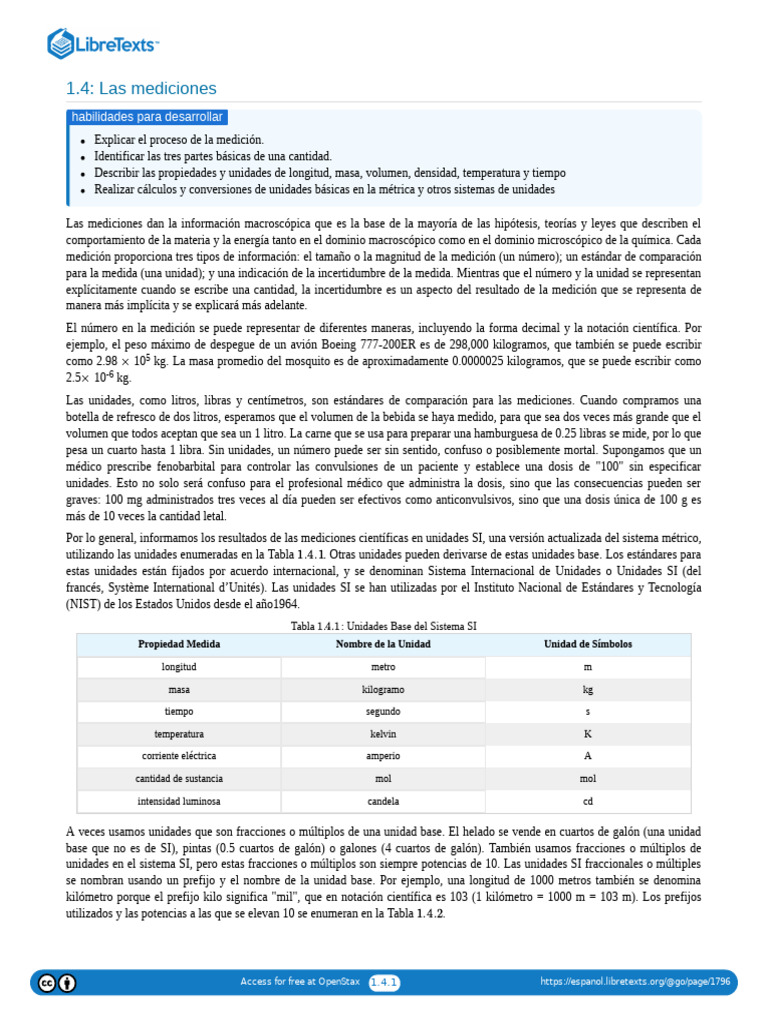 1.4 Las Mediciones | PDF | Litro | Volumen