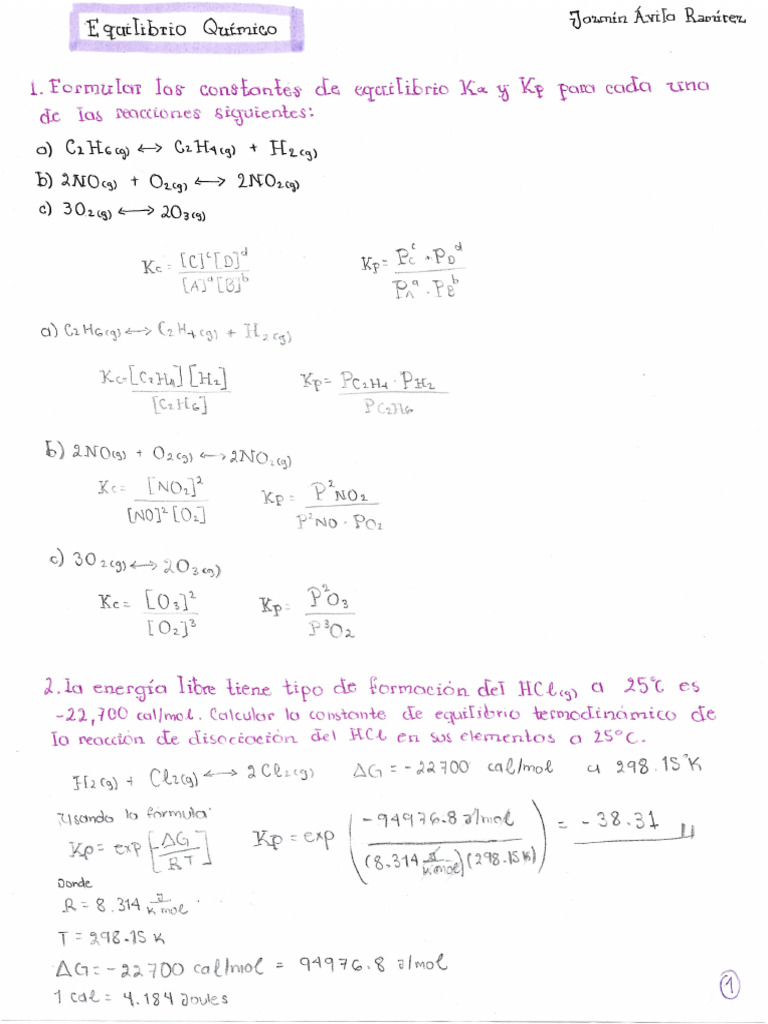 Tarea Eq Quimico Jazmin | PDF