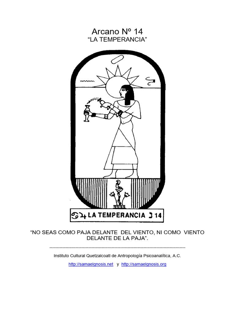 ARCANO 14 - LA TEMPERANCIA (Miércoles, 20 de Diciembre de 2023) | PDF ...