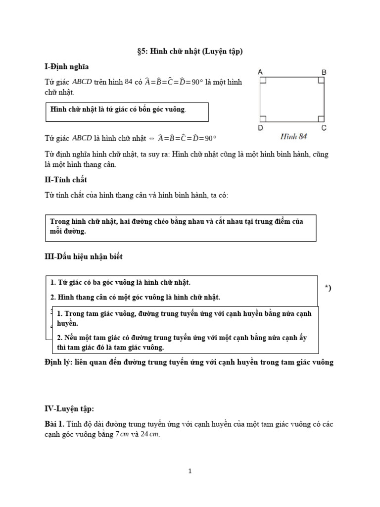 Buoi11-Hình chữ nhật (Tiếp) -CoDapAn | PDF