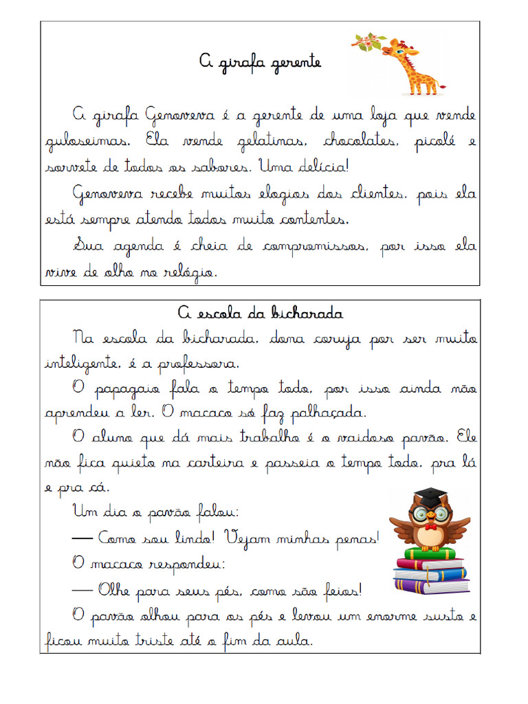 Textos letra cursiva ilustrado | PDF