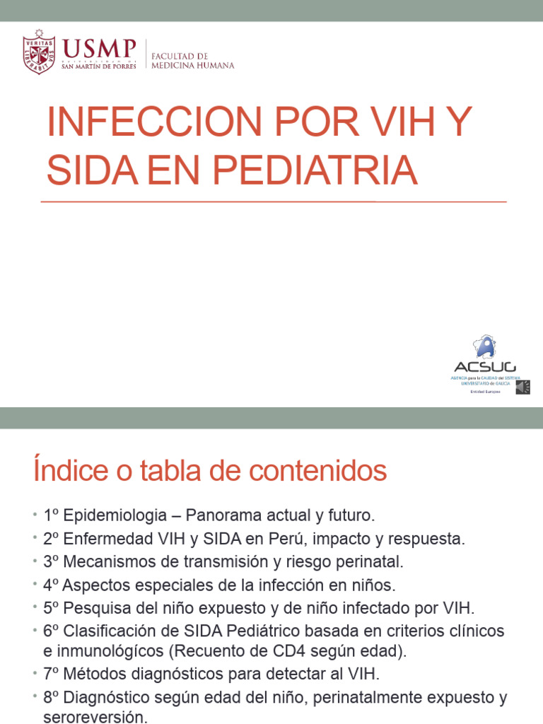 CLASE 13 - VIH en Niños | Descargar gratis PDF | VIH | VIH / SIDA