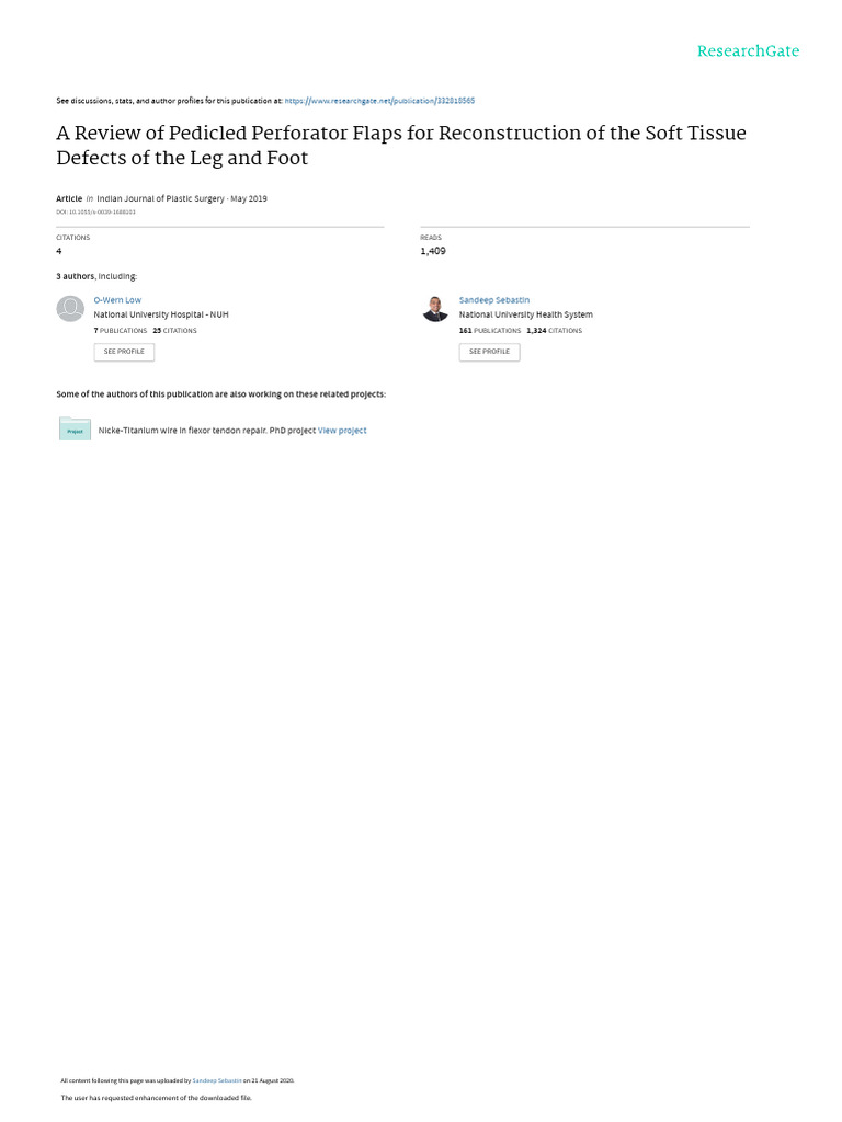 AReviewofPedicledPerforatorFlapsforReconstructionoftheSoftTissueDefectsoftheLegandFoot (1 ...