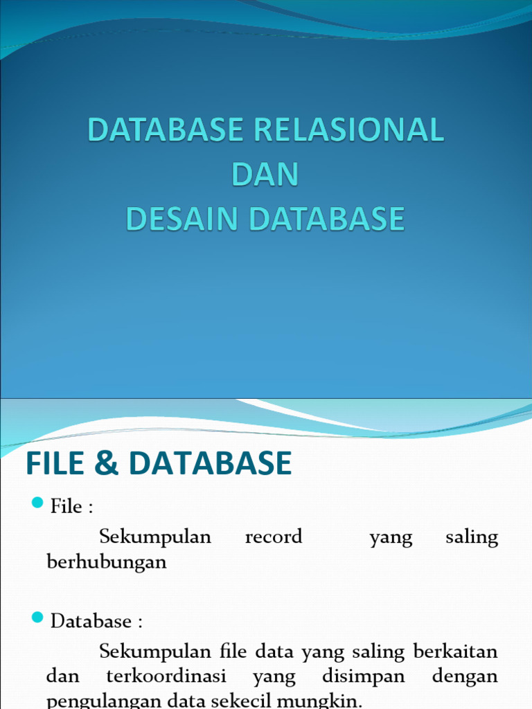 Database Relasional | PDF | Hukum | Komputer