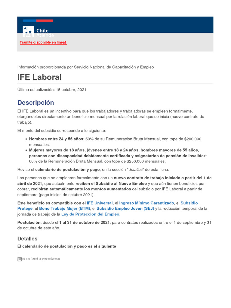 IFE Laboral: Subsidio y Requisitos | PDF | Derecho laboral | Economias