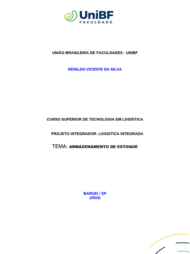 Modelo - Projeto Integrador | PDF