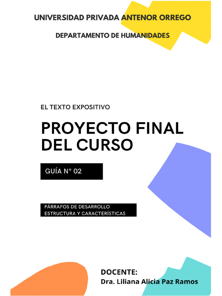 Guía Proyecto Final Del Curso 2 | PDF | Tecnología de reproducción ...