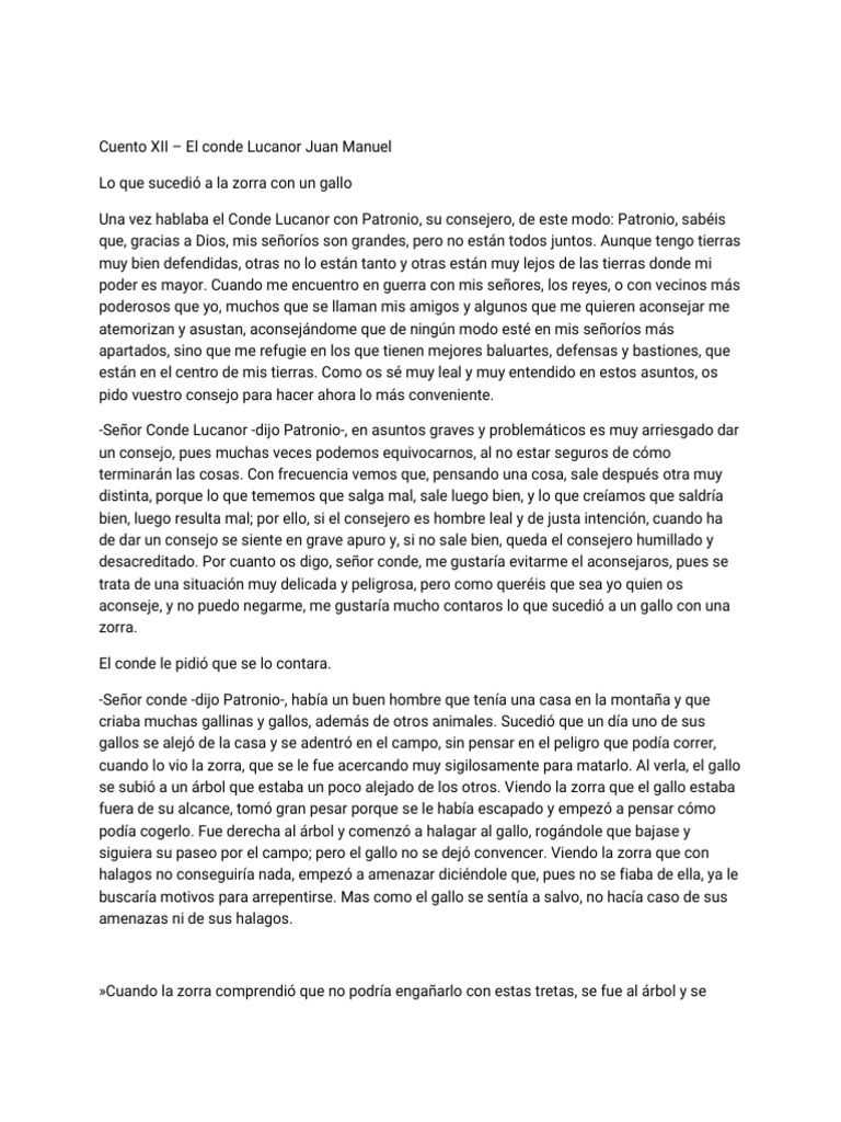 Cuento XII - El-WPS Office | PDF | Pollo