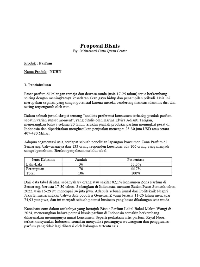 Proposal Bisnis | PDF