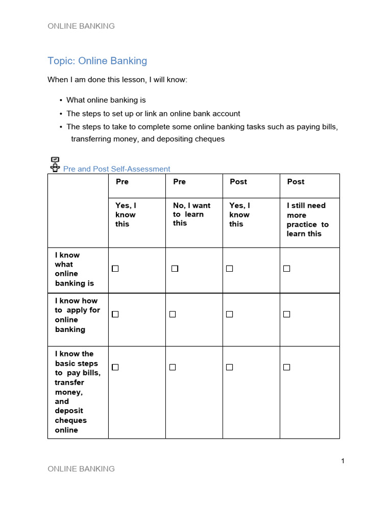 Online Banking PDF Fillable | PDF | Cheque | Online Banking