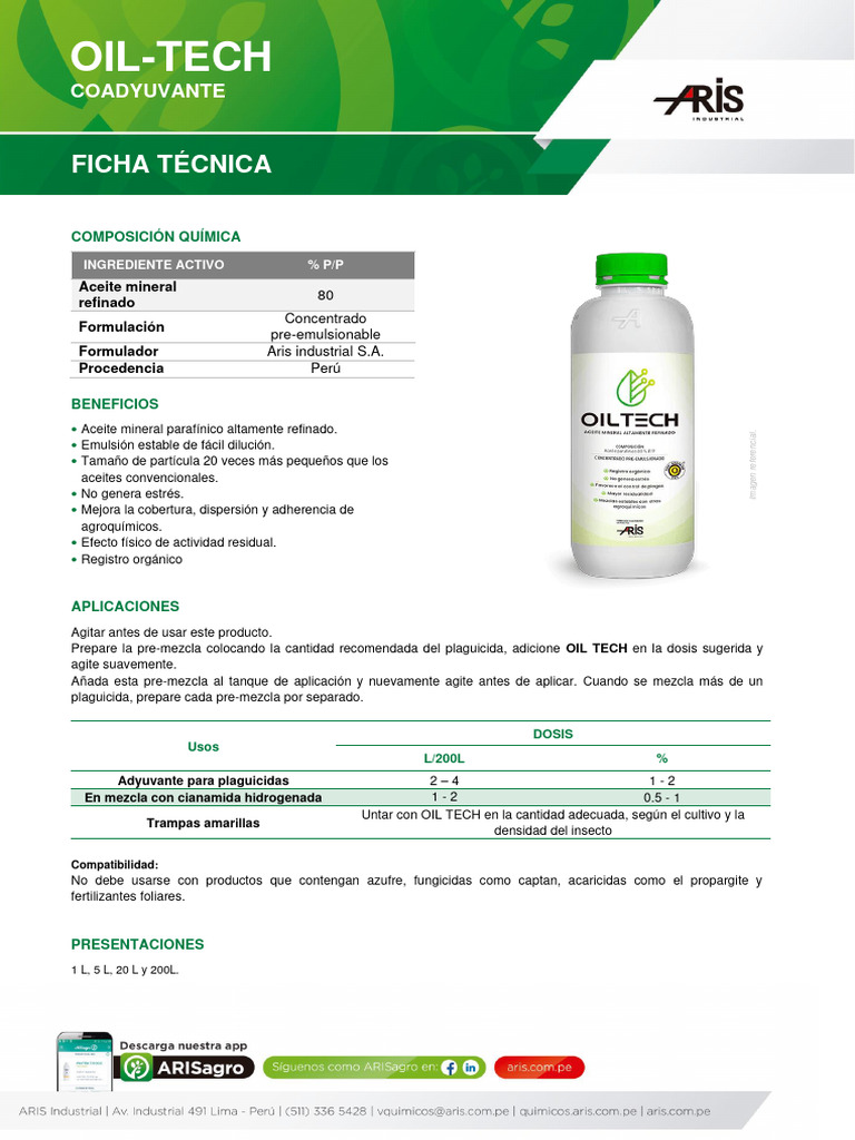 FT Oil Tech | PDF | Pesticida | Materiales