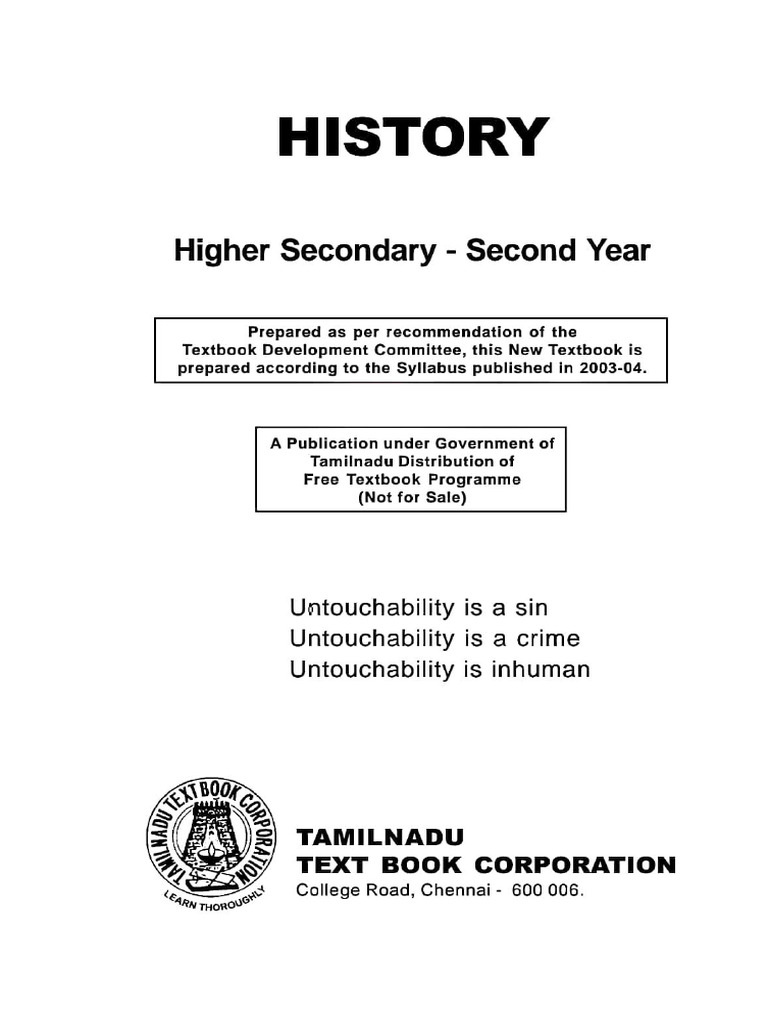 Class 12th History (Tamilnadu) | PDF