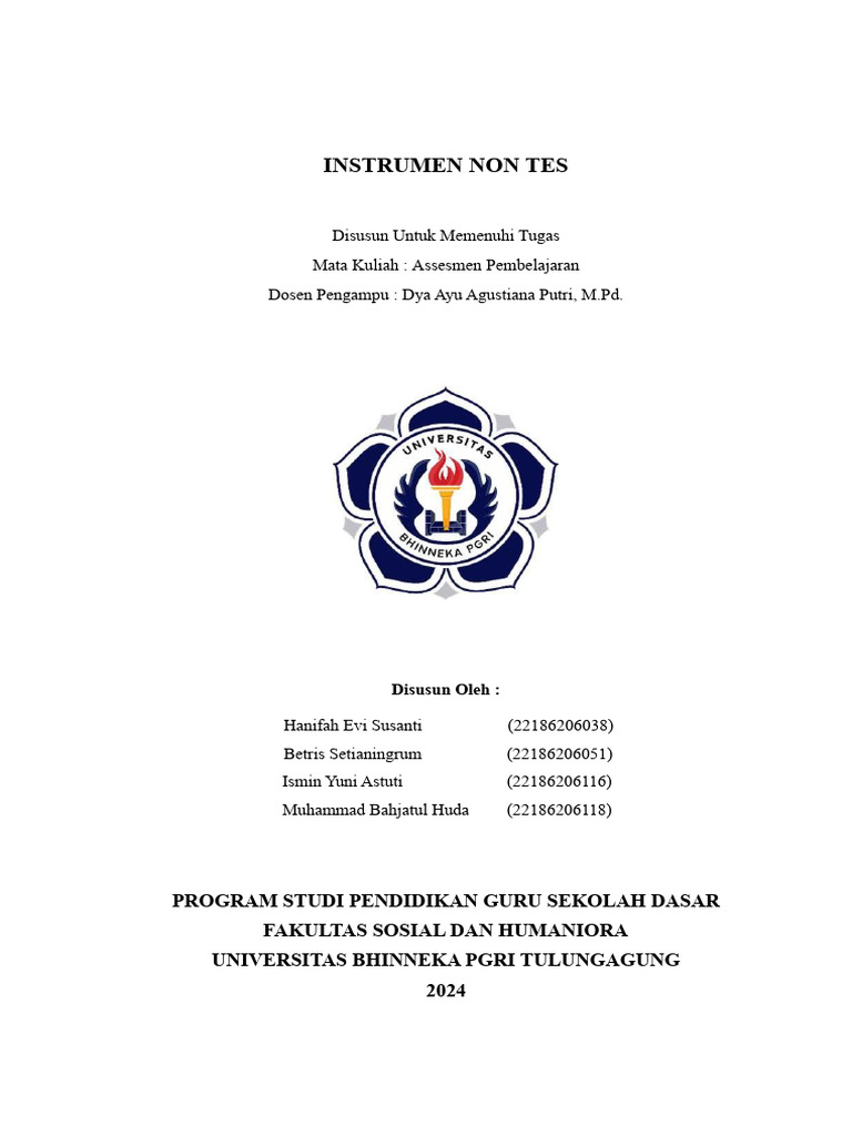 Jenis dan Penyusunan Instrumen Non Tes | PDF | Karier & Perkembangan