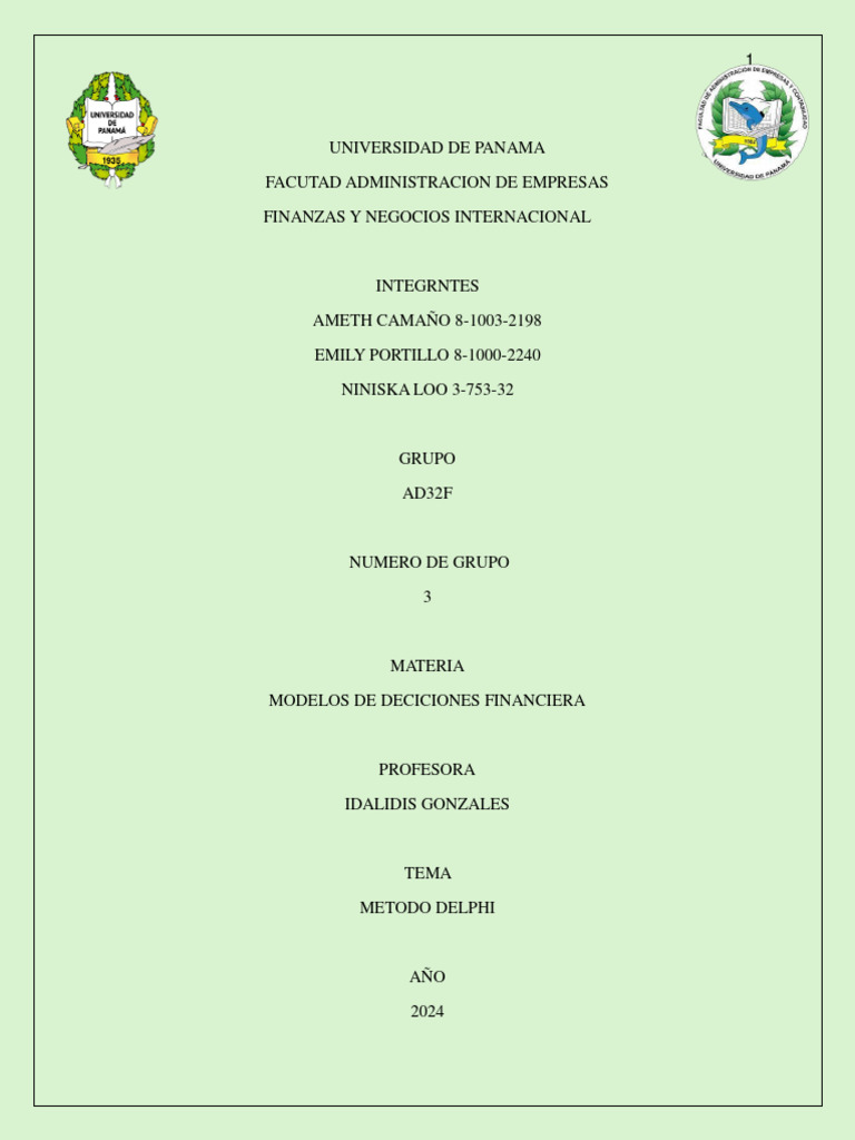 METODO DELPHI Grupo 3 | PDF | Cuestionario | Metodología de encuesta