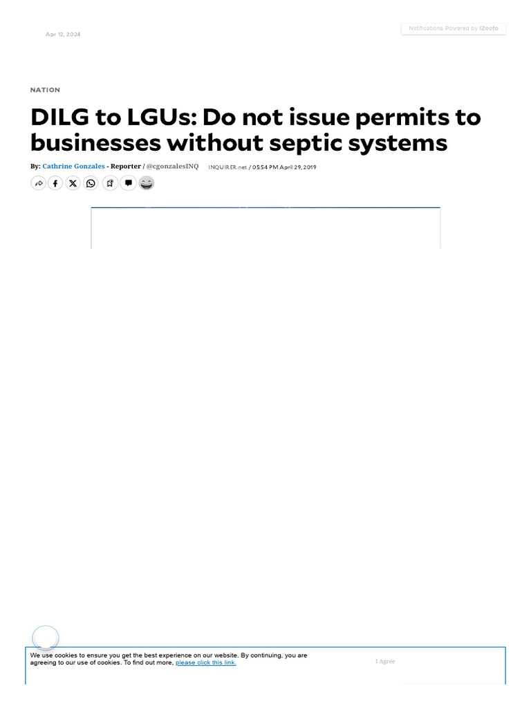 DILG To LGUs - Do Not Issue Permits To Businesses Without Septic ...