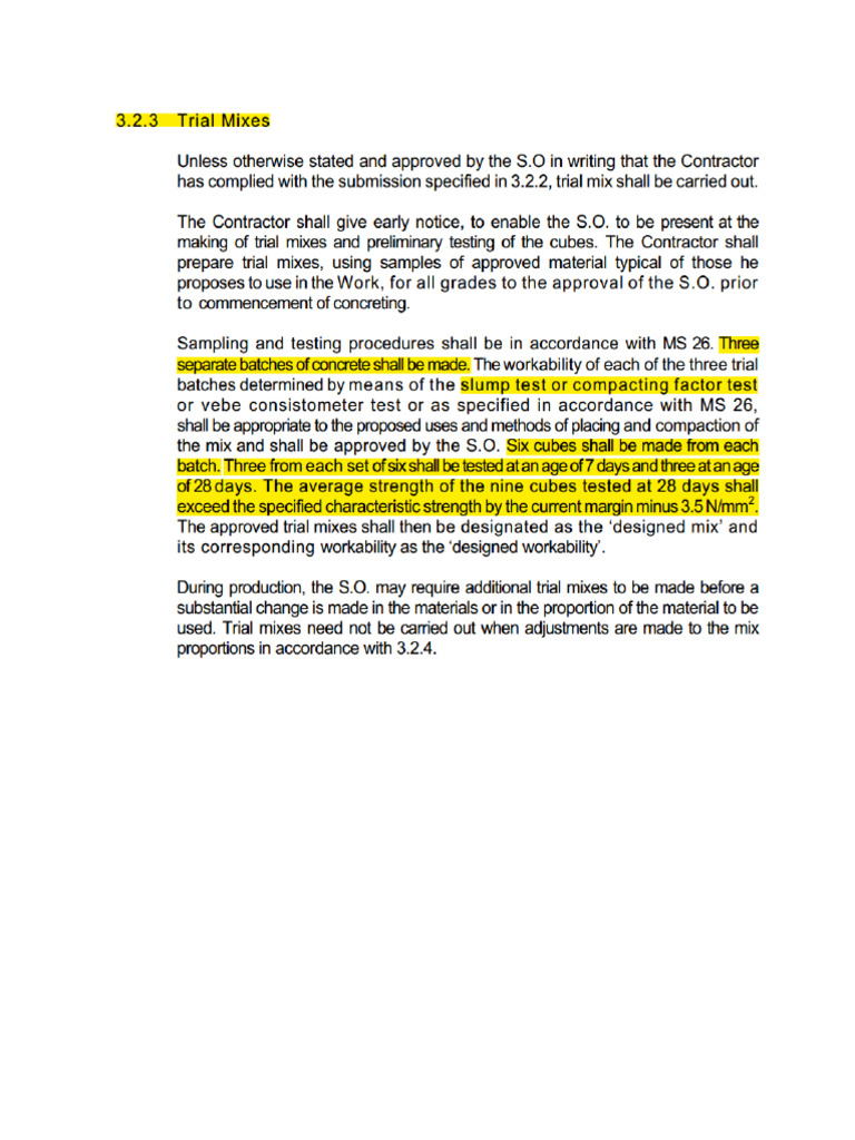 Trial Mix Requirement | PDF