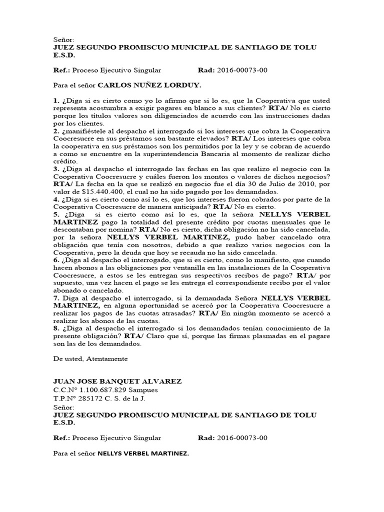 Interrogatorio de Parte | PDF