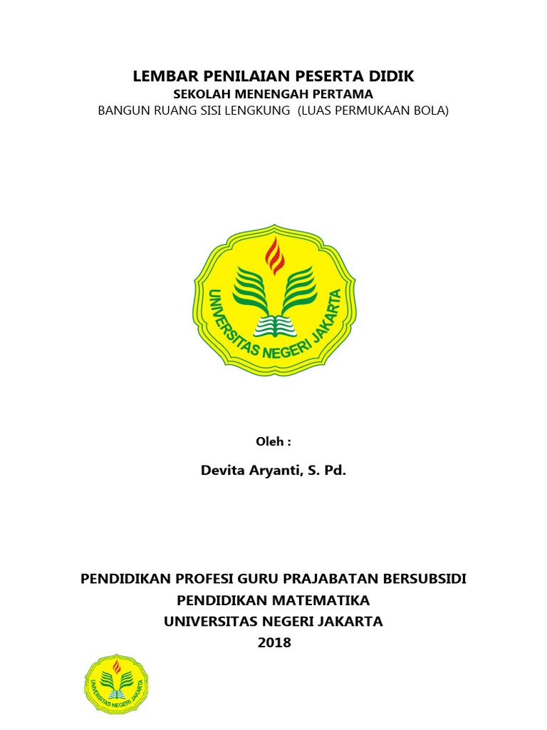 Penilaian Luas Permukaan Bola SMP | PDF | Karier & Perkembangan