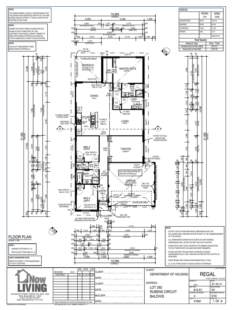 A3 FLOOR PLAN - Layout - Department of Housing | PDF | Buildings And ...