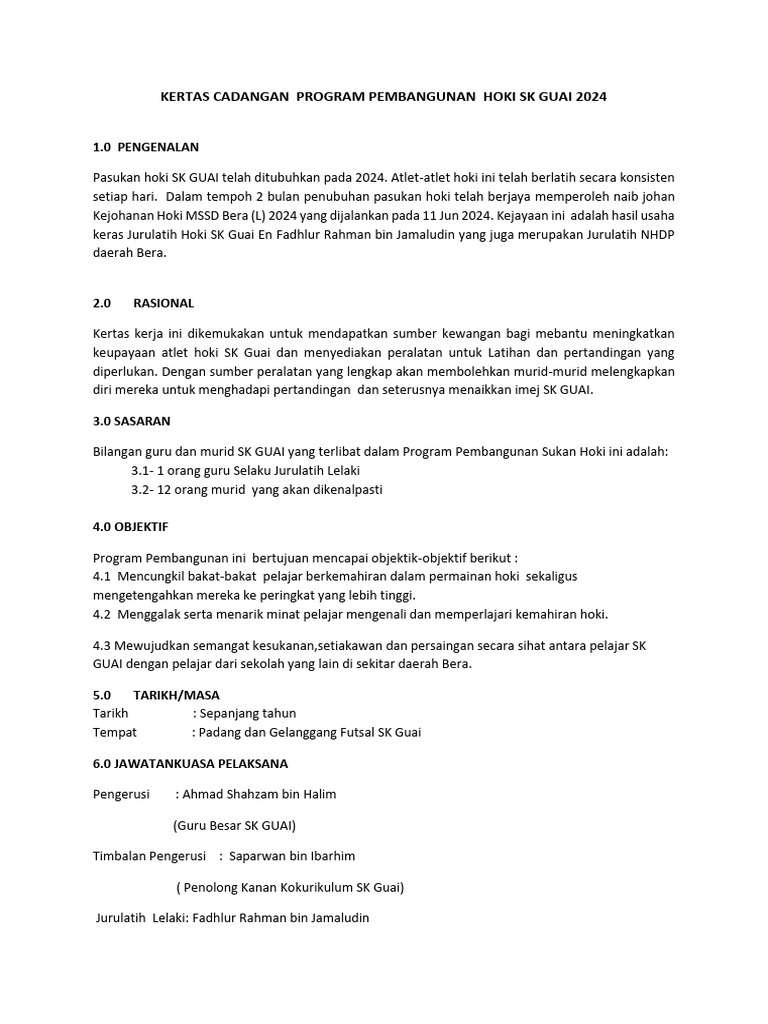 Hoki SK Guai 2024 | PDF