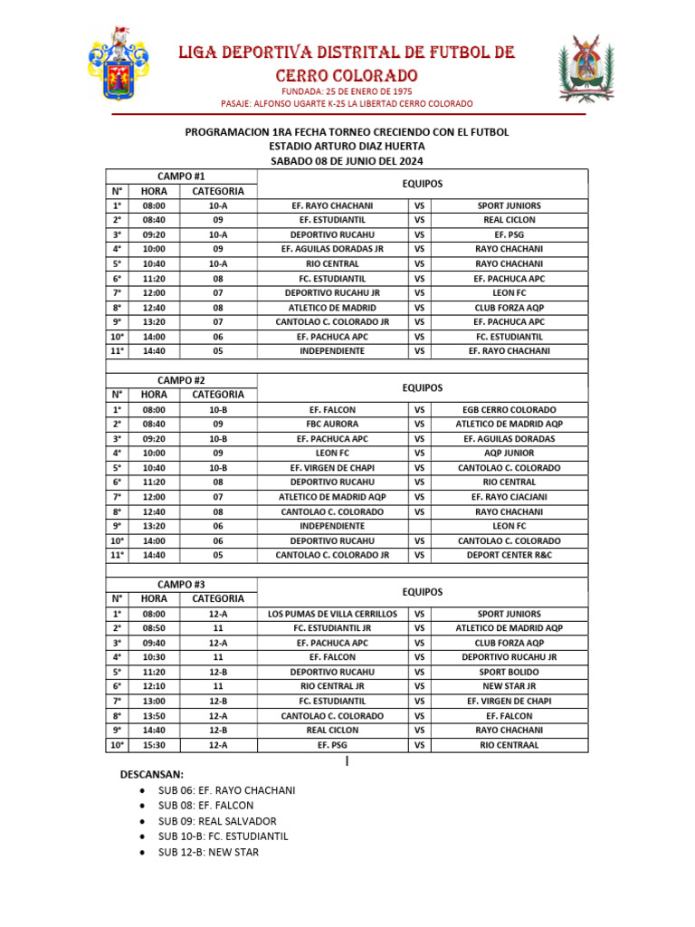 P 01 CCF 2024 | PDF | Asociación de competiciones de fútbol | Asociación de Registros y ...