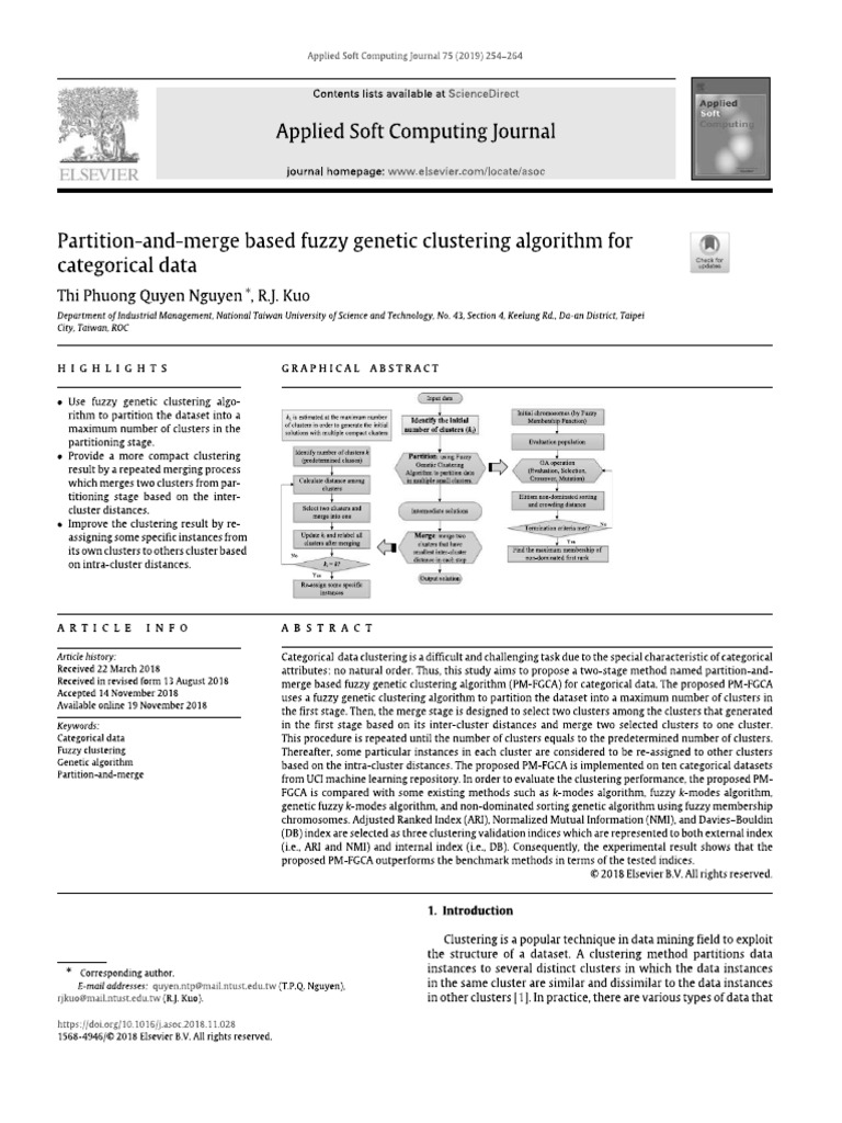 Partition and Merge Clustering Method | PDF
