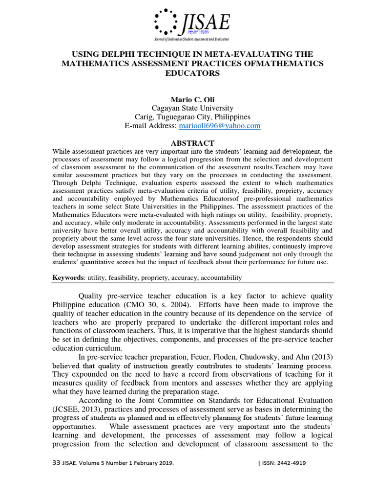 MARIO C. OLI_USING DELPHI TECHNIQUE IN META-EVALUATING THE MATHEMATICS ...