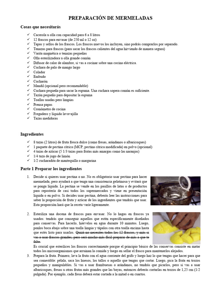 Guía Completa para Hacer Mermeladas | PDF | Hirviendo | Agua