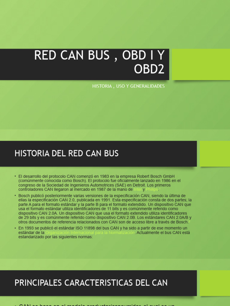 Red Can Bus, Obd I y Obd2 | PDF | Vehículo de motor | Ingeniería ...